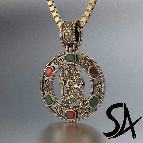 Saint Christopher 3D model 3D printable | CGTrader