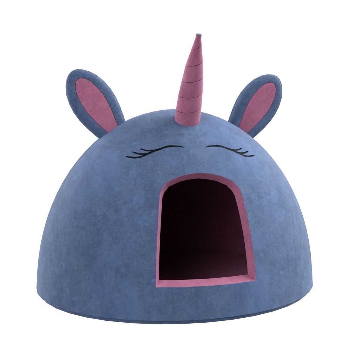 Unicorn Meow Hut Cat Hut Cat Tent Cozy Blue 3D model | CGTrader