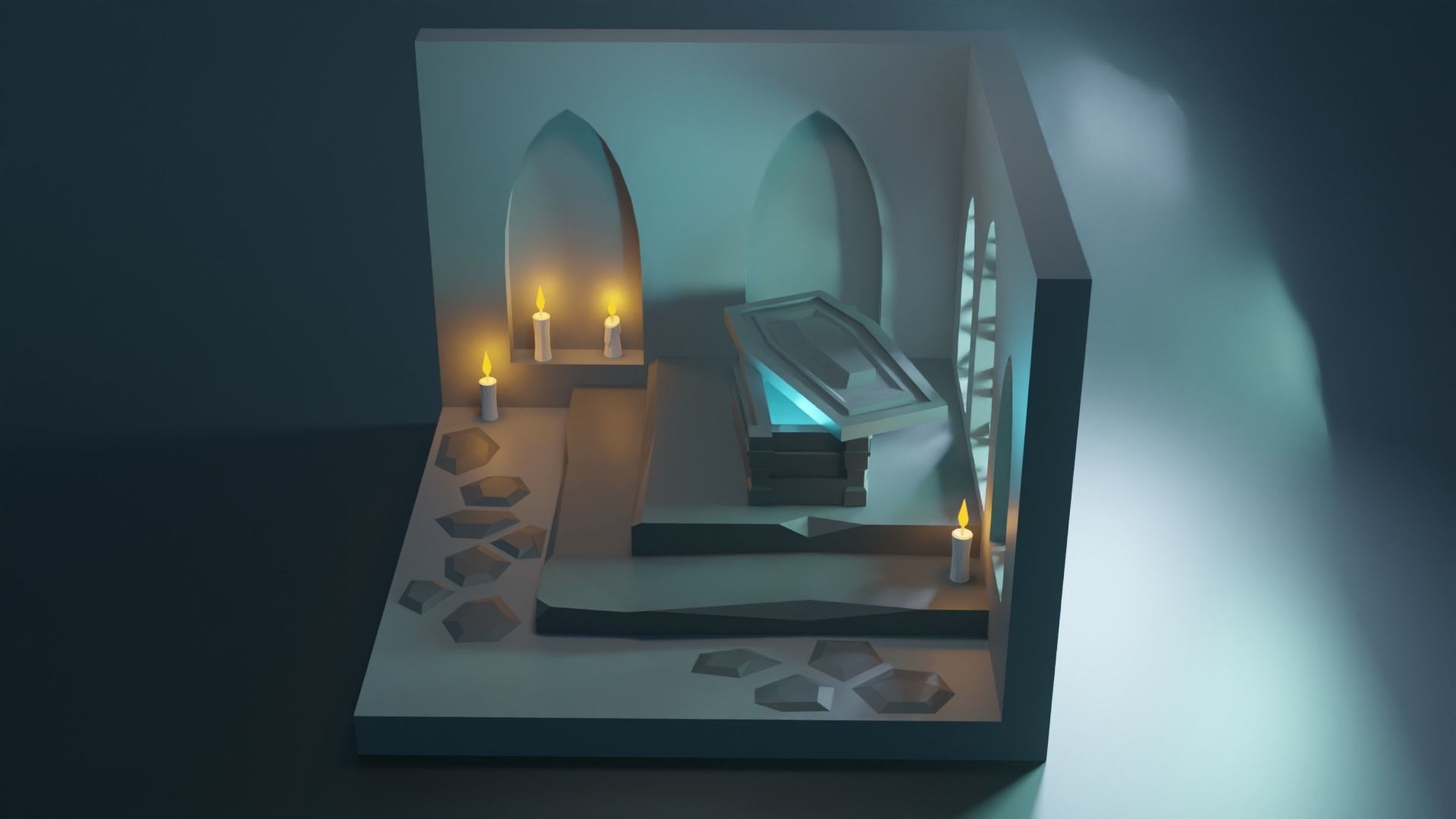 3D model Ancient Crypt VR / AR / low-poly | CGTrader