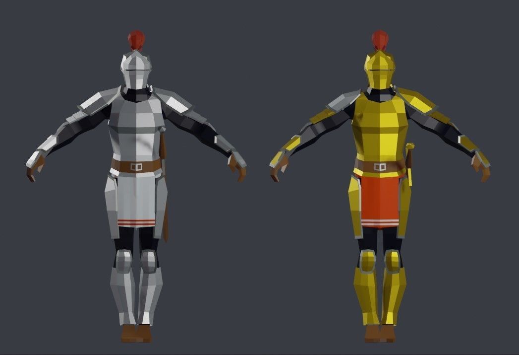 Knights Low-Poly free 3D model | CGTrader
