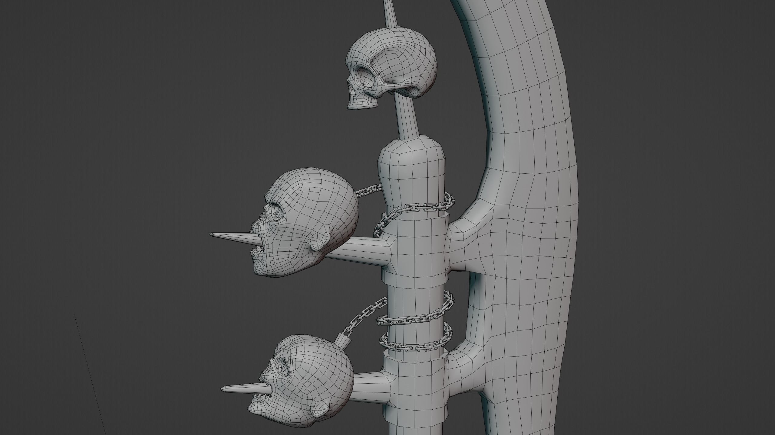 3D model Dark fantasy large halberd VR / AR / low-poly | CGTrader