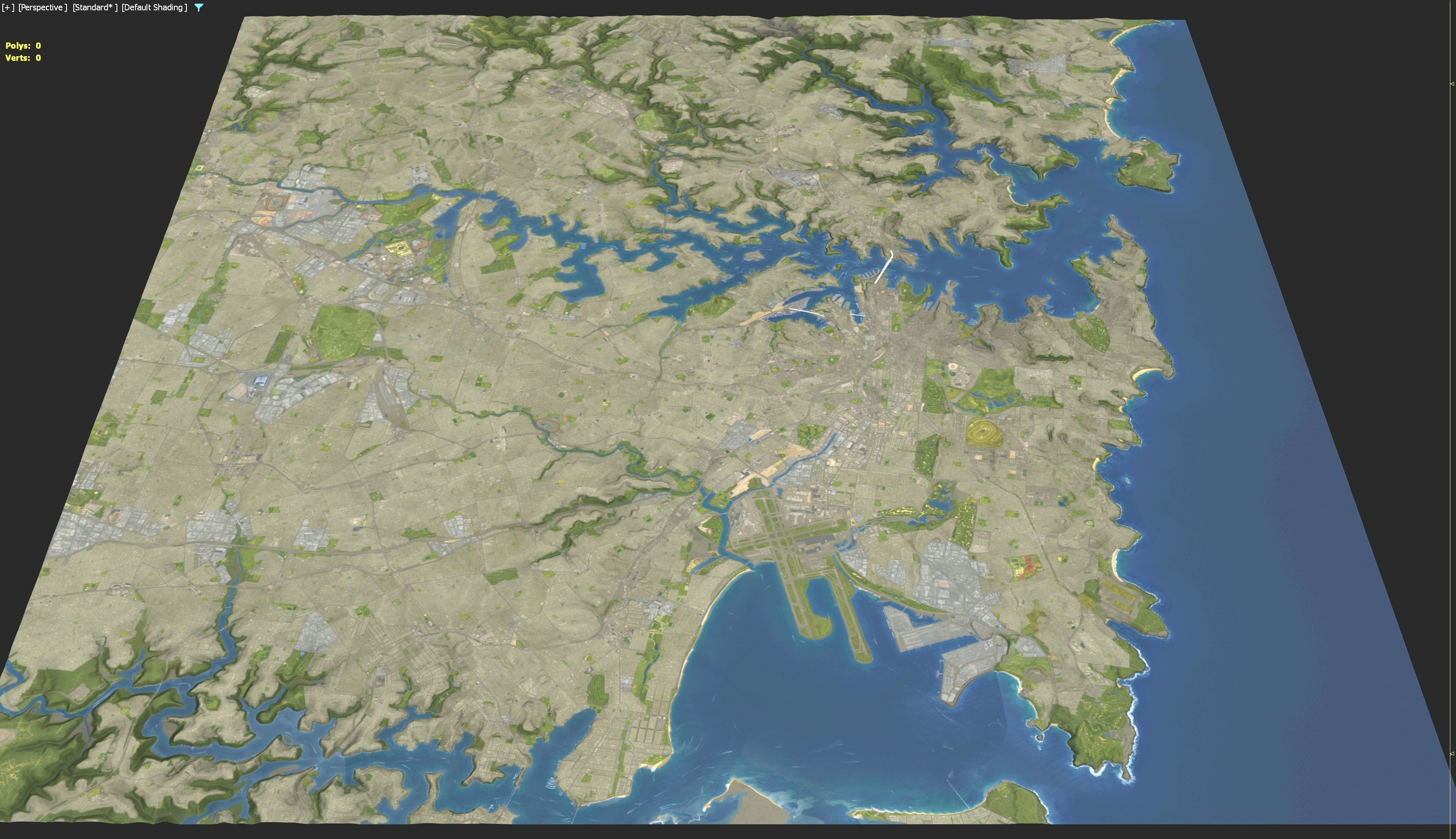 3D model Sydney - 3D Terrain Model VR / AR / low-poly | CGTrader