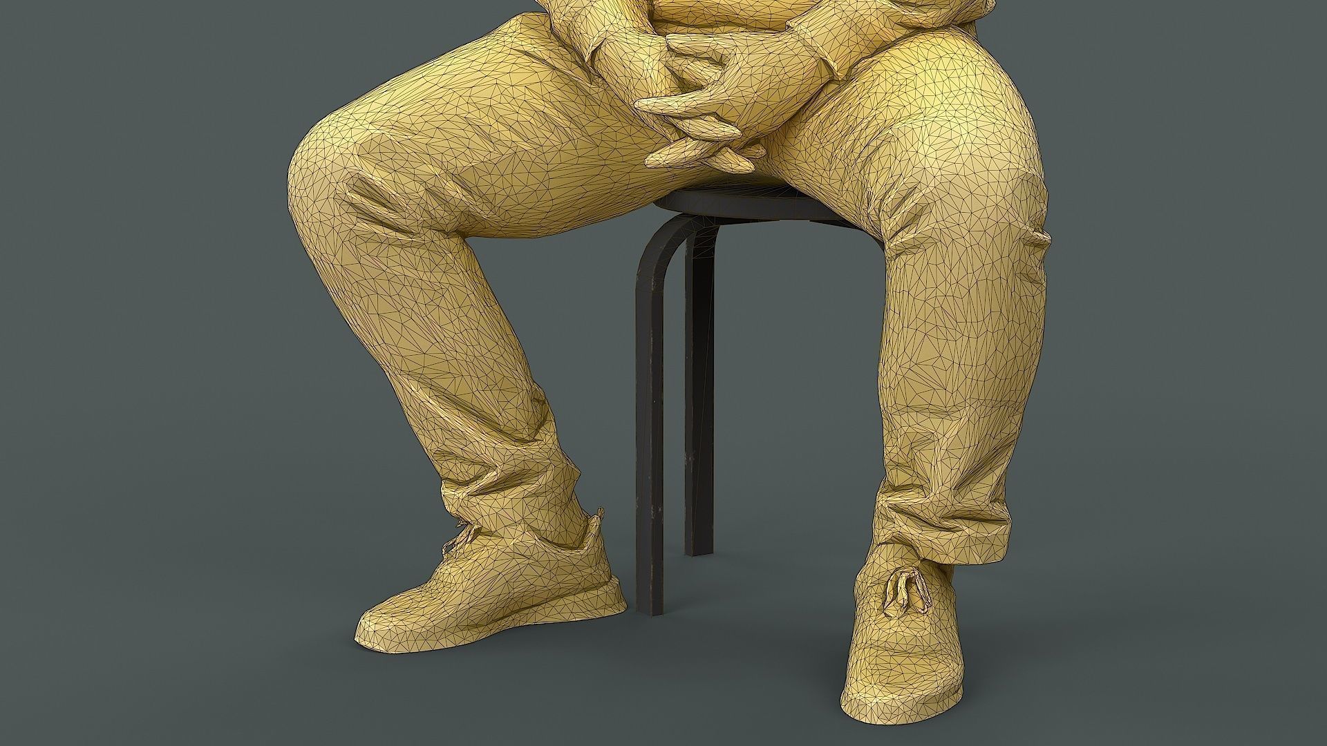 Easy Dialogue Seated Guy in Burgundy Sweatshirt 3D model | CGTrader