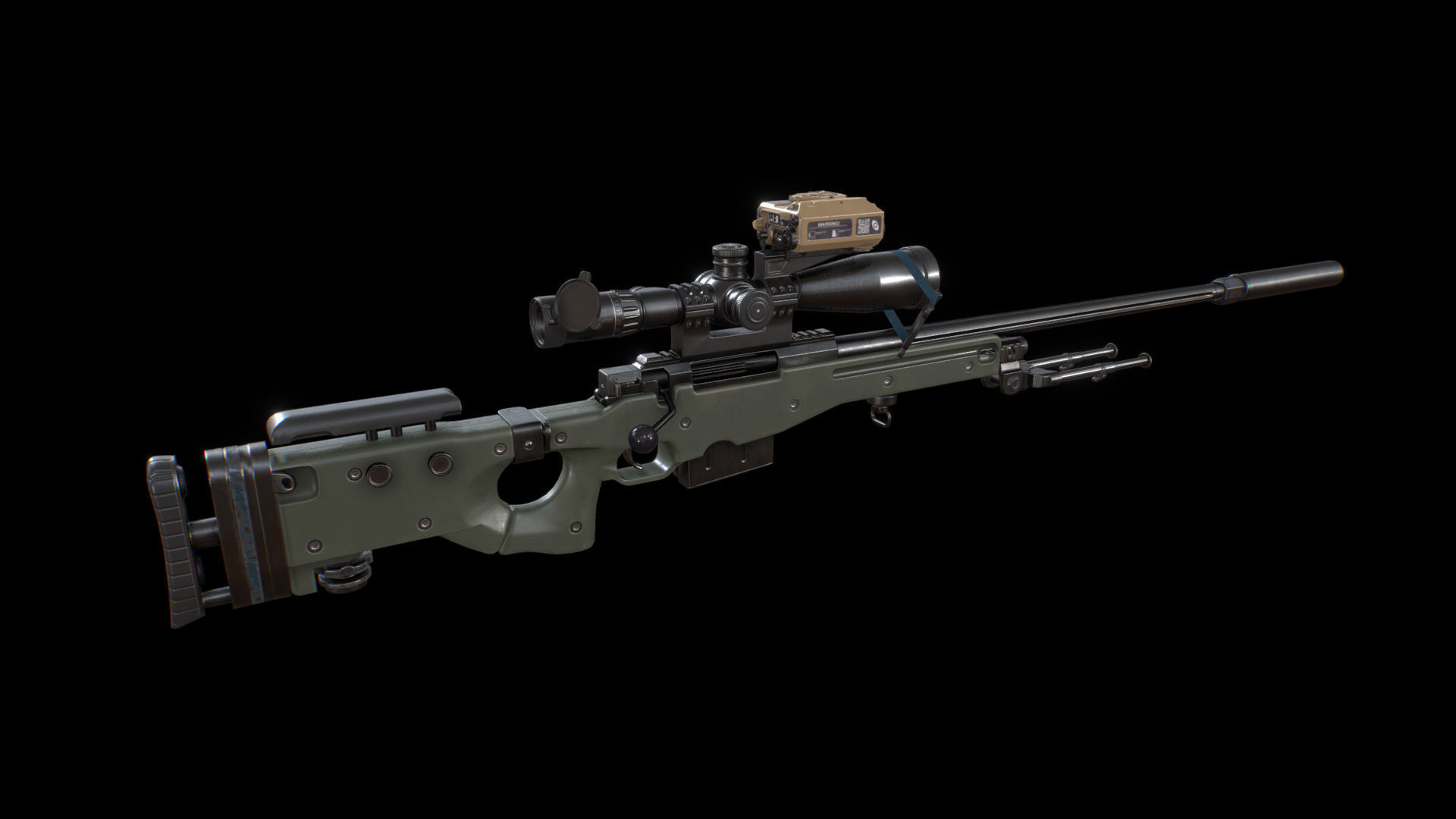 3D model L115A3 Sniper Rifle VR / AR / low-poly | CGTrader