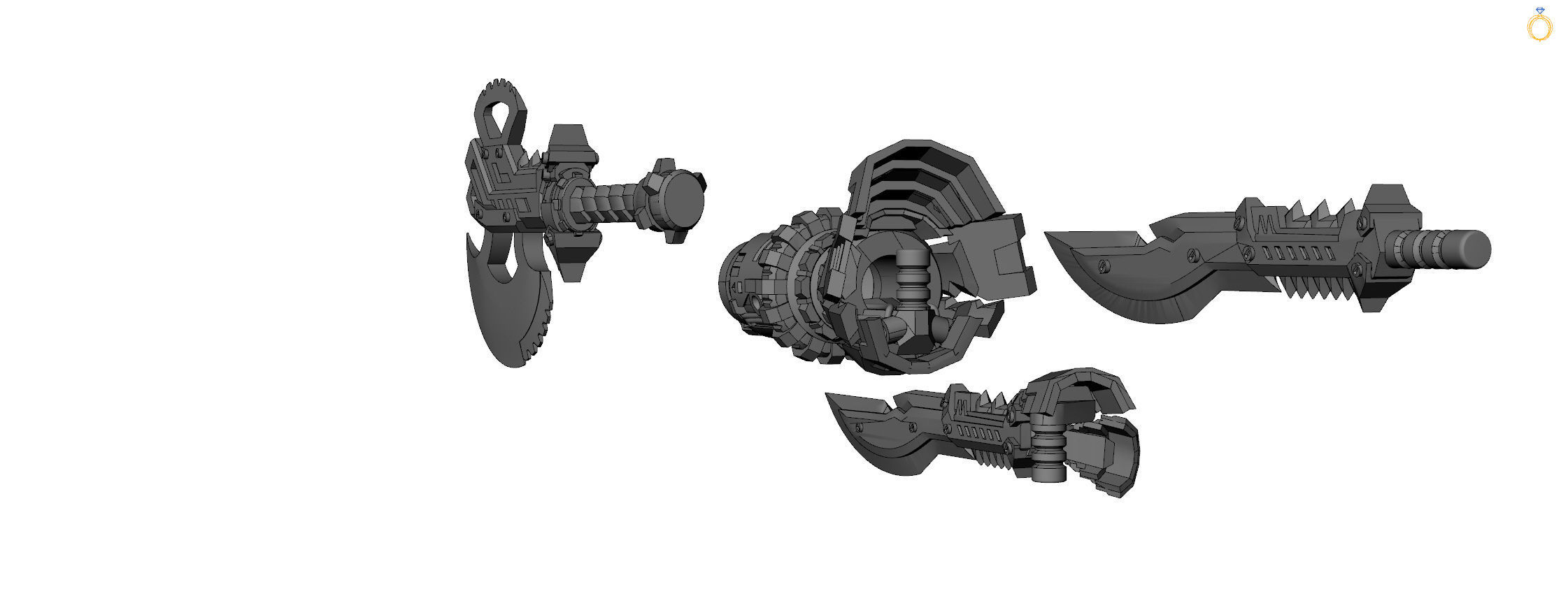 Transformers Rise of the beast Optimus Prime Weapon set 3D model 3D ...