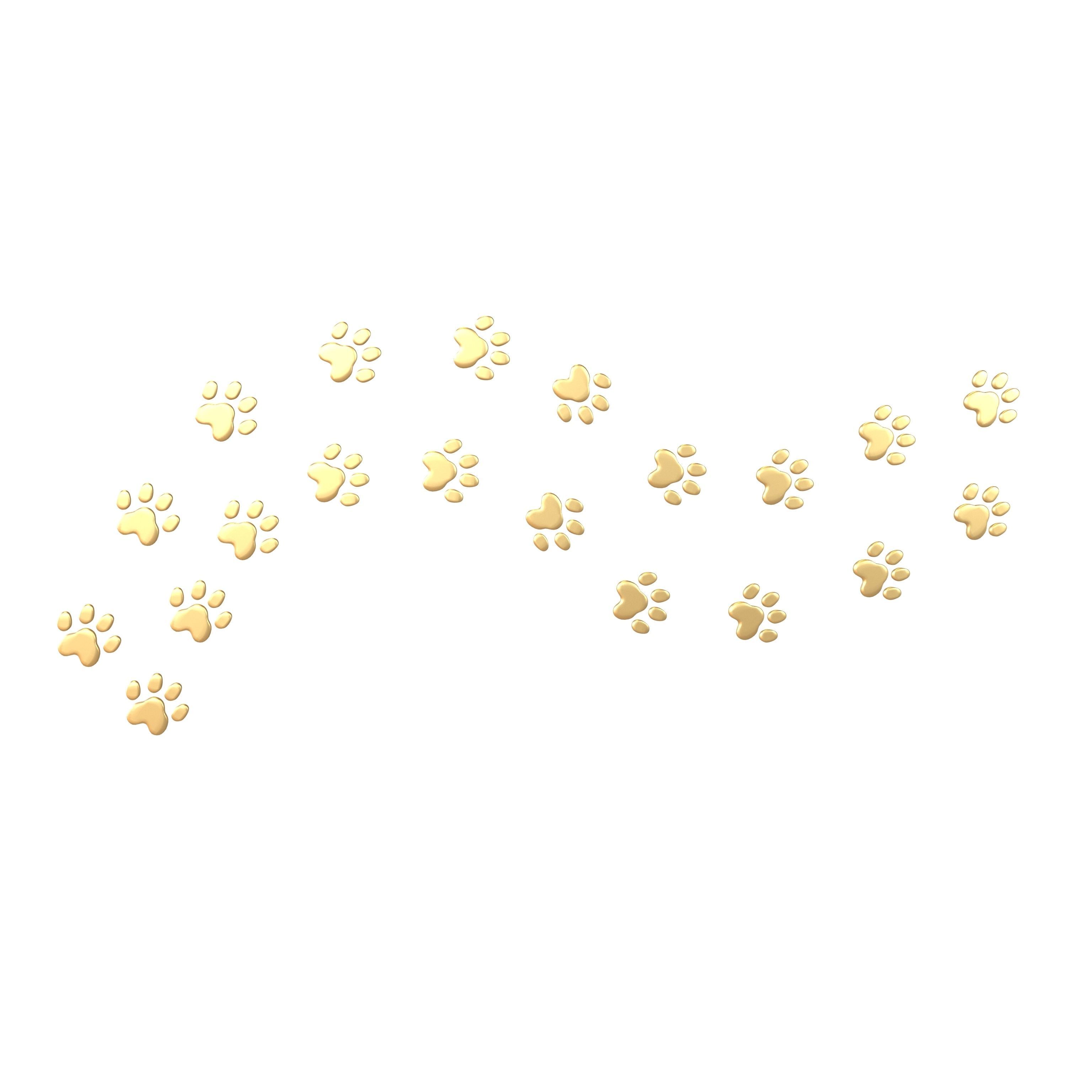 3D model Dog Paw Print Path v1 003 VR / AR / low-poly | CGTrader