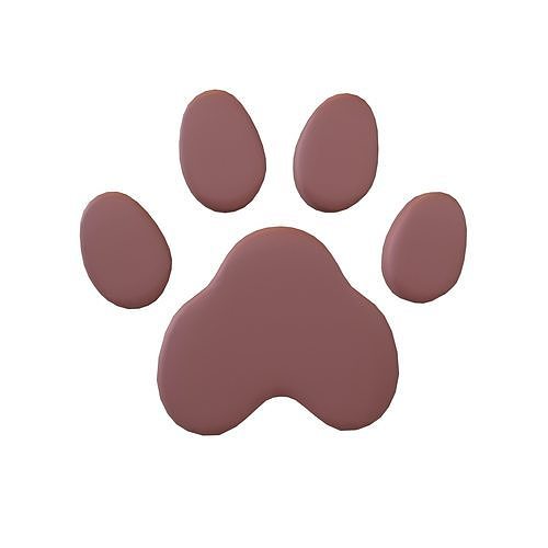 3D model Dog Paw Print v1 002 VR / AR / low-poly | CGTrader