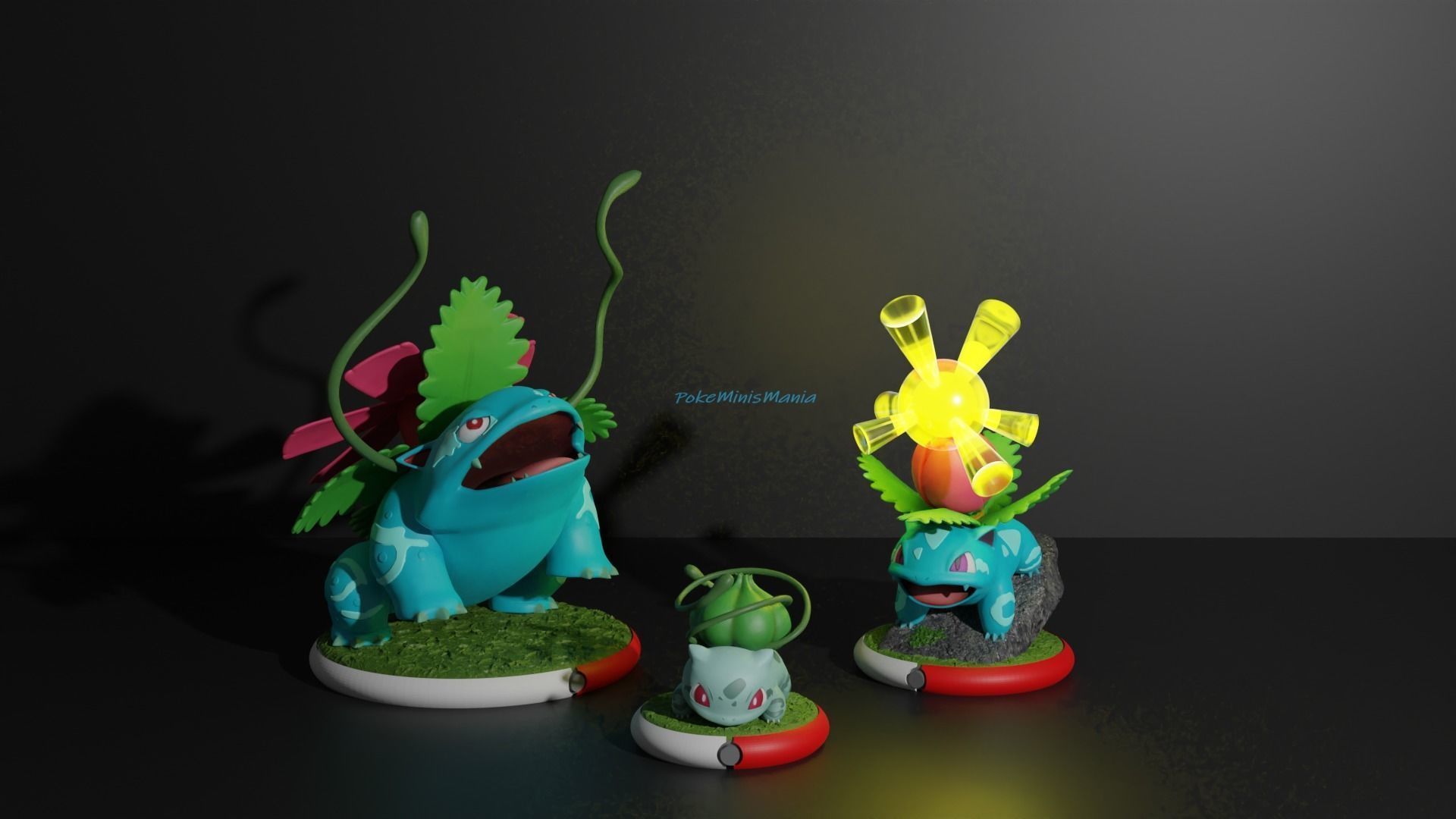 Clone Bulbasaur Ivysaur and Venusaur 3D print model 3D model 3D ...