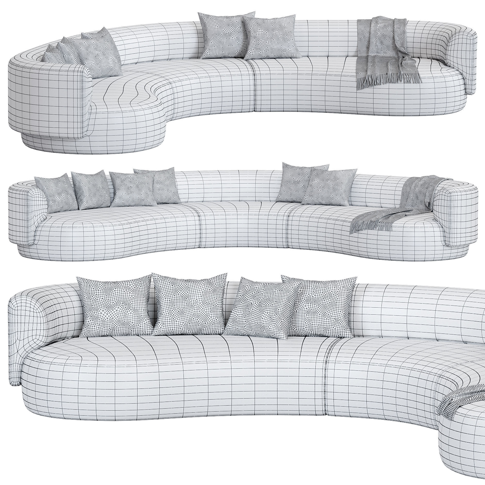 FAO PANORAMIC SOFA by Southhillhome 3D model | CGTrader