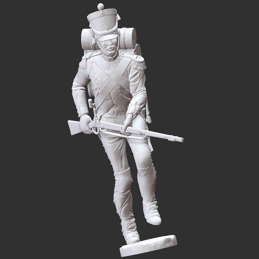 Attacking Napoleonic Infantry soldier 3D model 3D printable | CGTrader