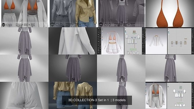 3D COLLECTION-3 Set in 1 | CGTrader