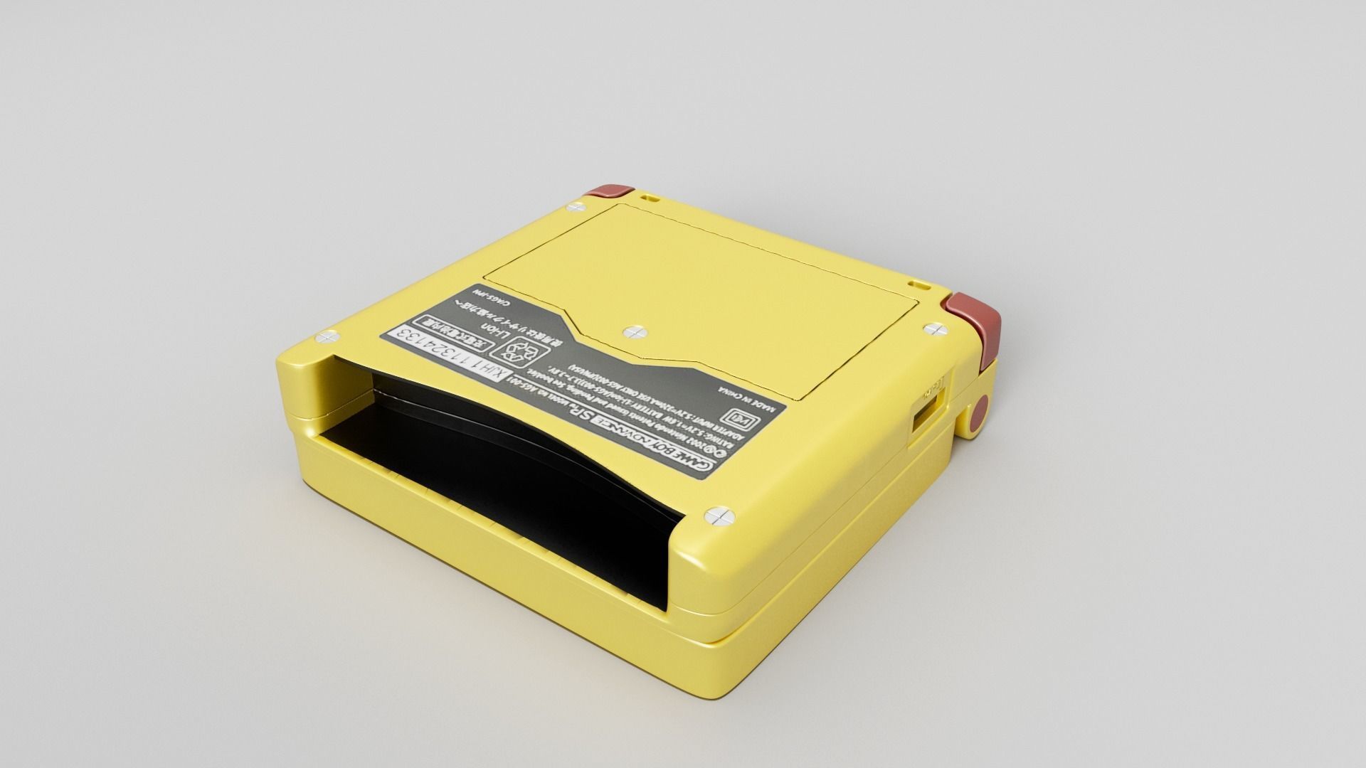 Gameboy Advance SP Collector Pikachu 3D model | CGTrader