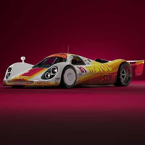 Racing car with livery prototype endurance non-existing car 3D model ...