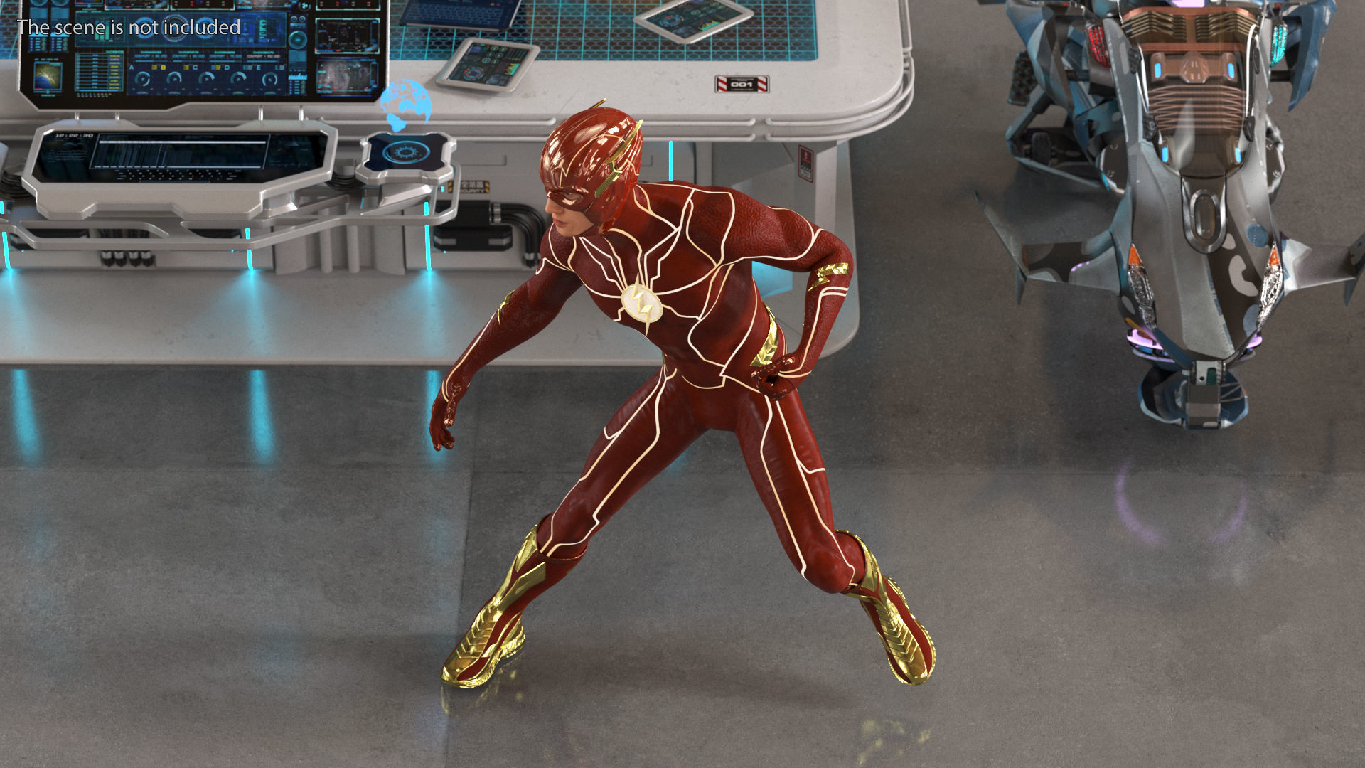 DC Comics Flash Fighting Pose 3D model | CGTrader