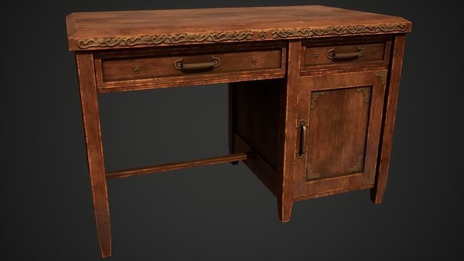 3D model Stylized Writing Desk VR / AR / low-poly | CGTrader