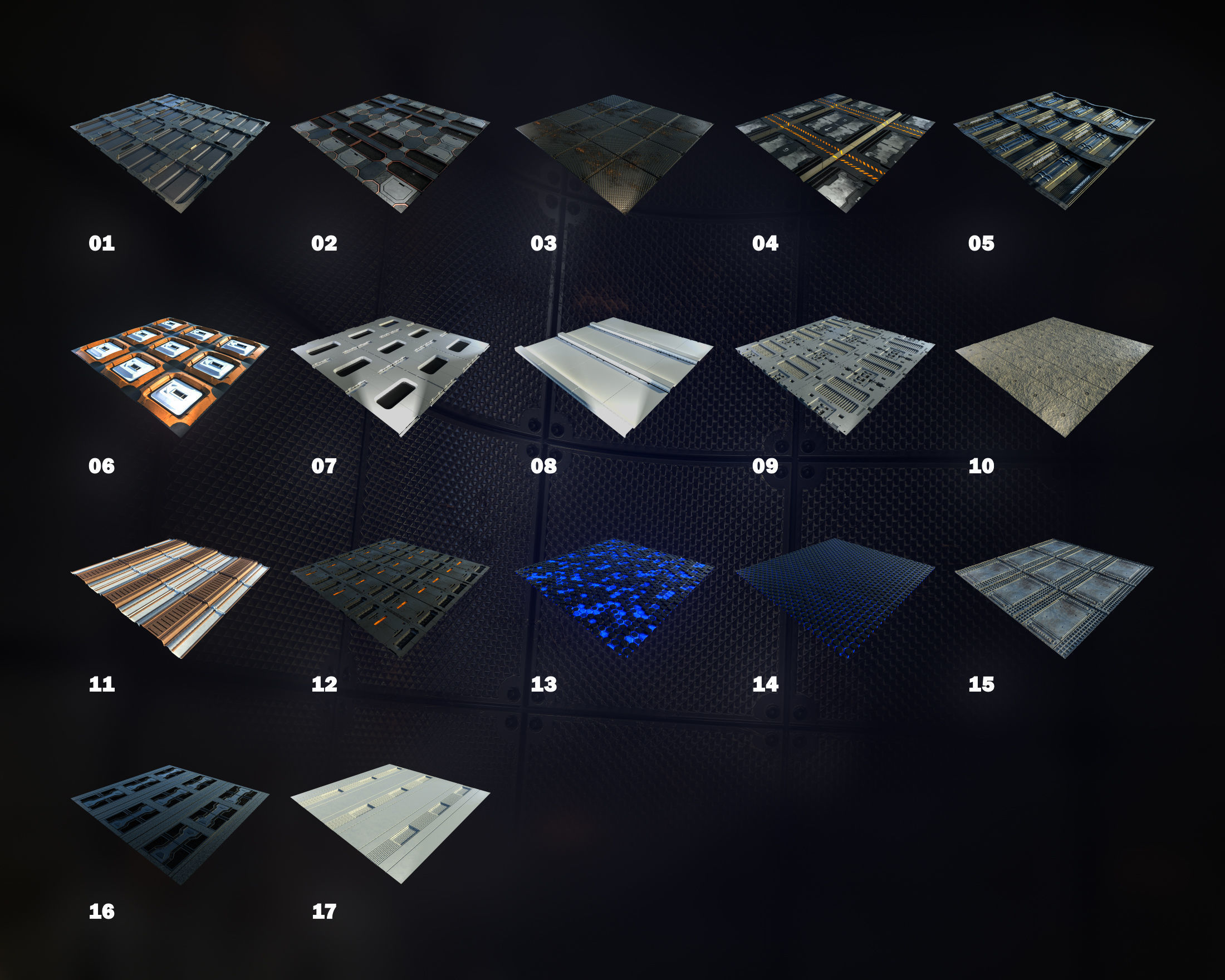 Sci-fi PBR Material free 3D model | CGTrader