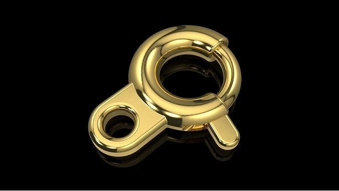 Open Flat Spring Ring Clasp free 3D model 3D printable | CGTrader
