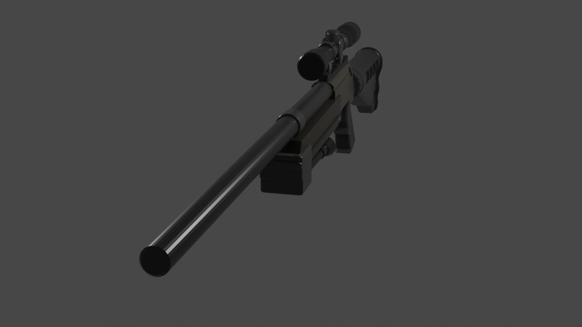3D model 3D Sniper Low Poly - Model and Textures VR / AR / low-poly ...