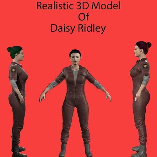 3D model realistic female Daisy Ridley VR / AR / low-poly | CGTrader