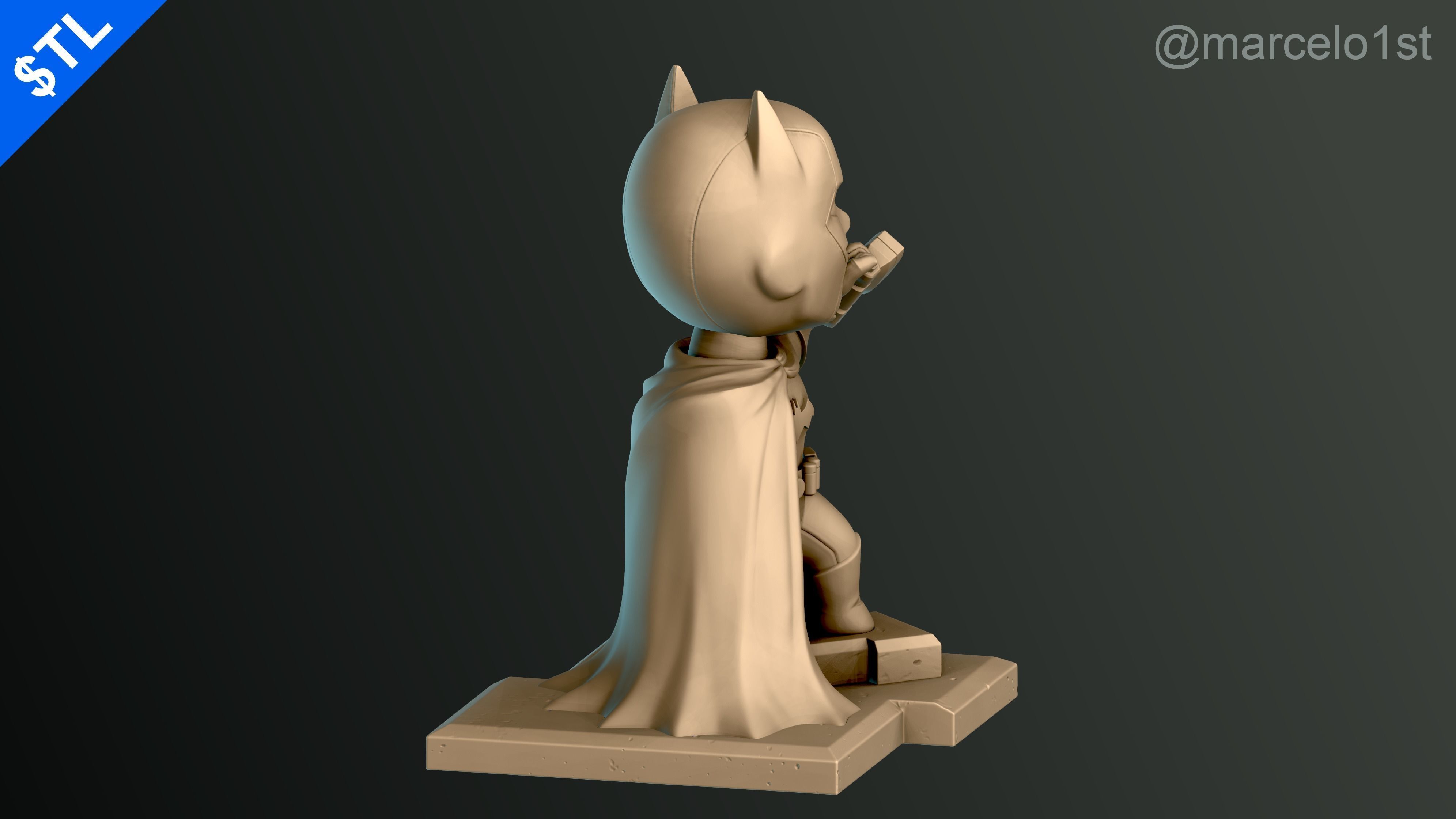 Batman - The Cute Dark Knight 3D model 3D printable | CGTrader
