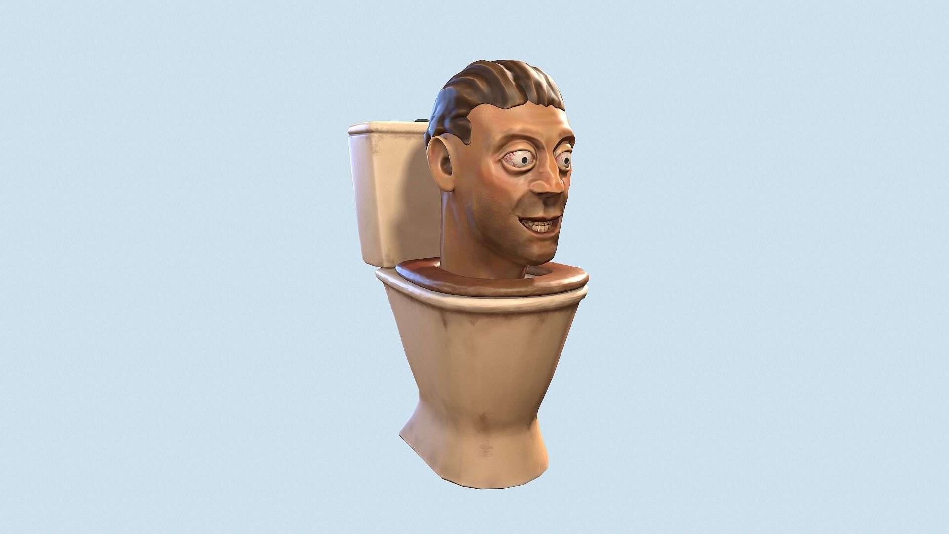 3D model Skibidi toilet head stylized VR / AR / low-poly | CGTrader