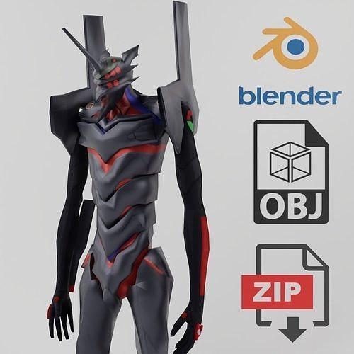 Evangelion EVA MK 09 2 Textured Model free VR / AR / low-poly 3D model ...