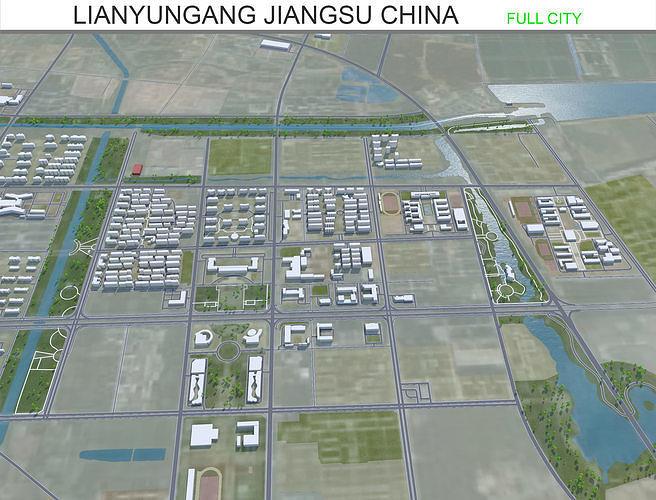 Lianyungang Jiangsu China 130km free VR / AR / low-poly 3D model | CGTrader