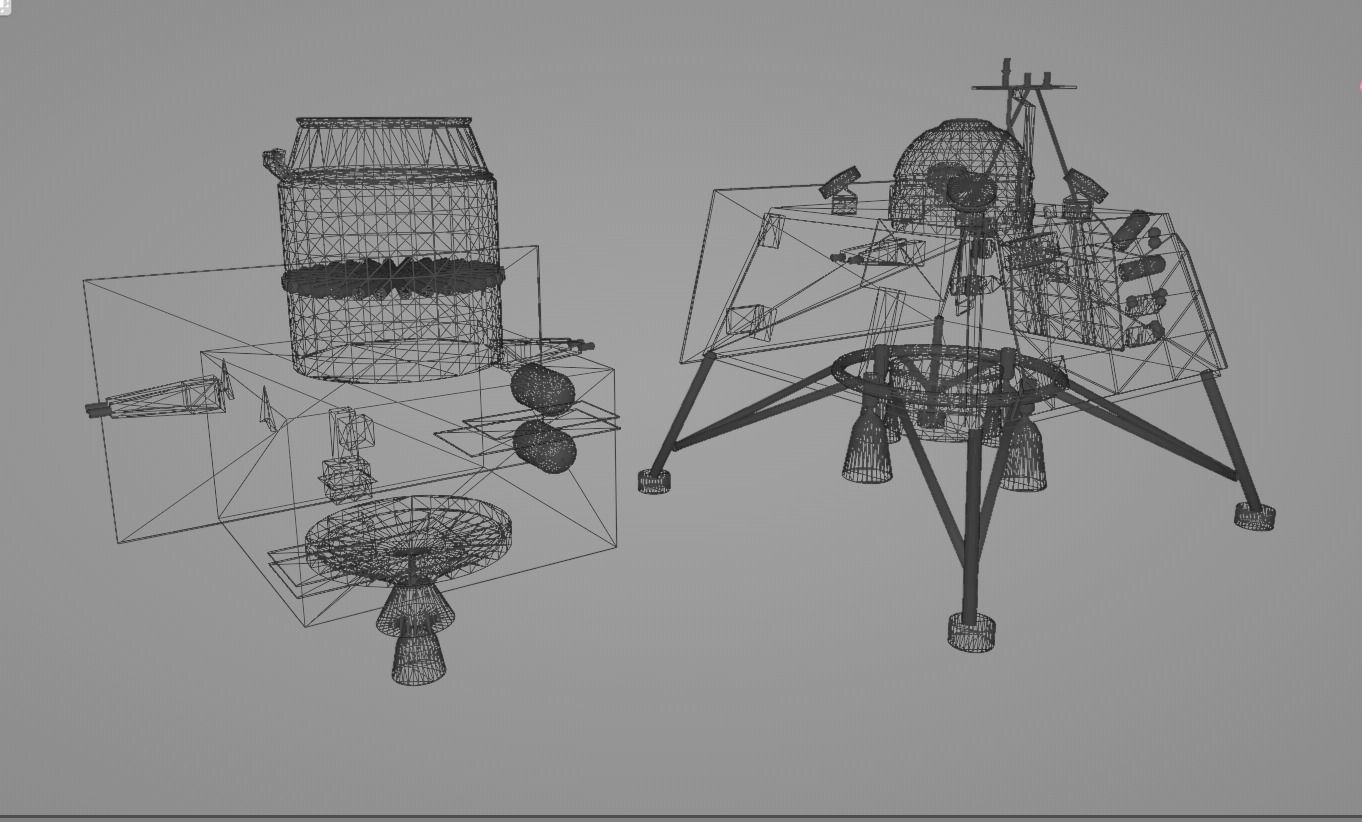 3D model Chandrayan 3 modules-color and without color with Blend file ...