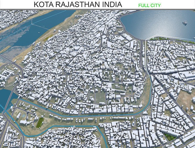 3D model Kota Rajasthan India 20km VR / AR / low-poly | CGTrader