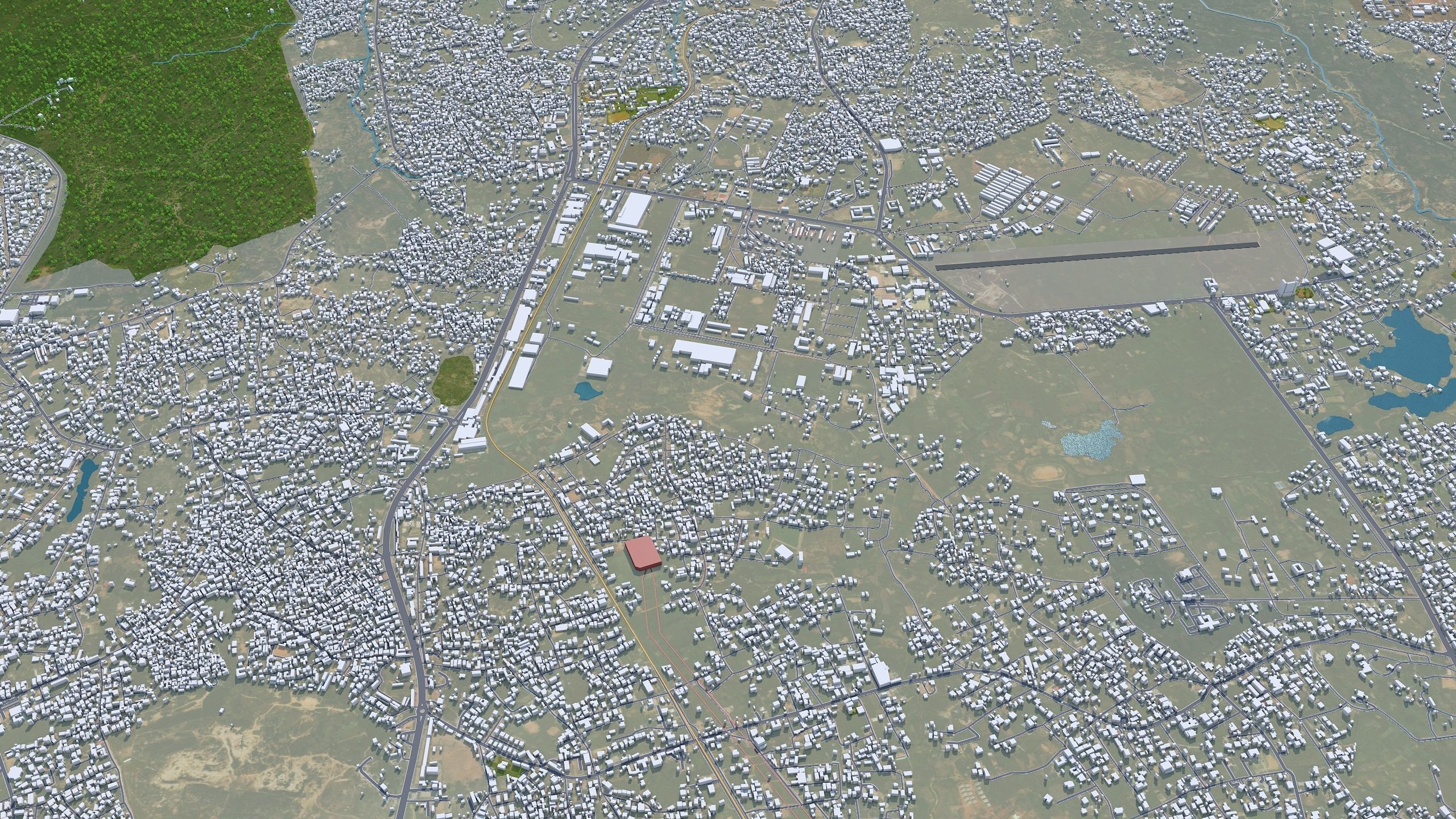 3D model Jos Nigeria 20km VR / AR / low-poly | CGTrader