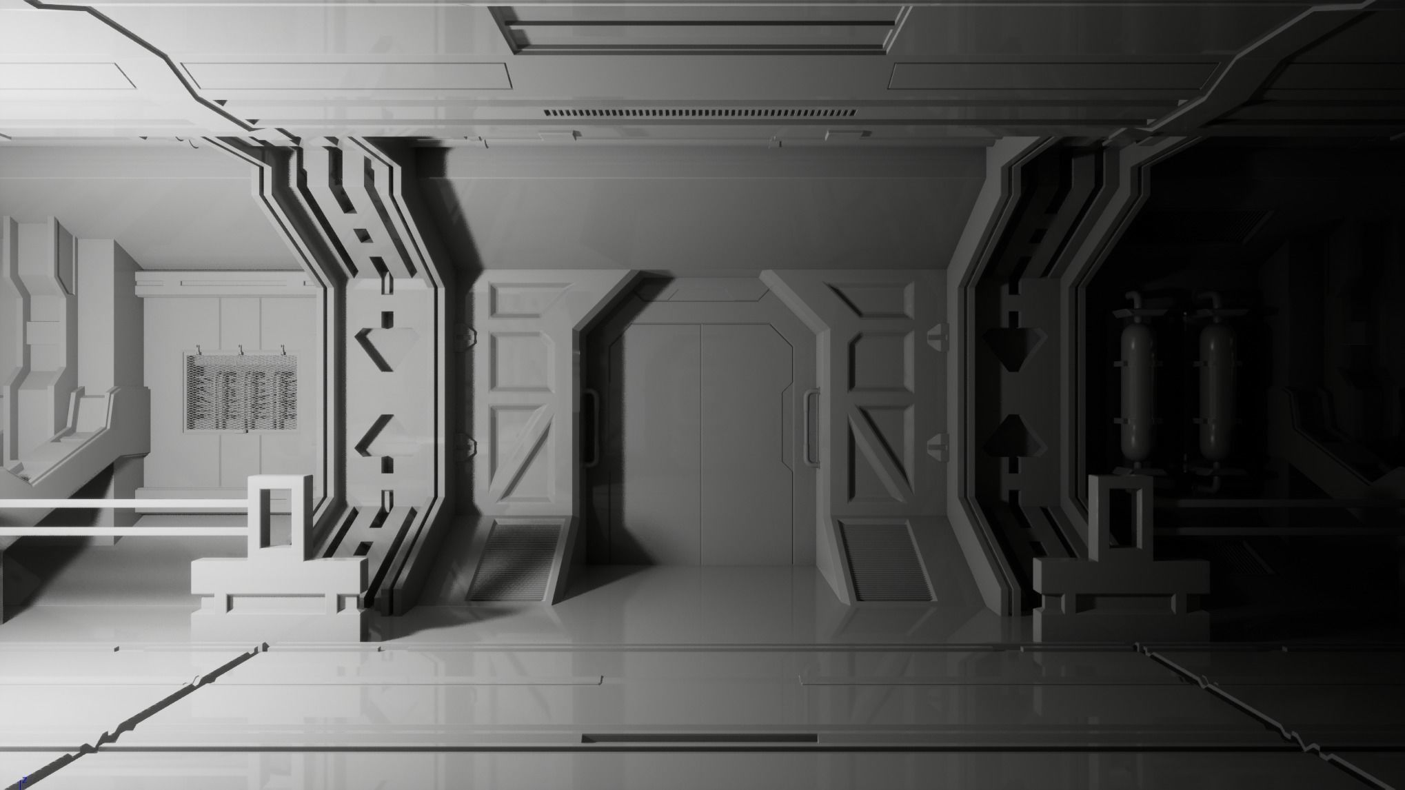 Modular Sci-fi Corridor Kitbash - 3ds Max and UE5 3D model | CGTrader