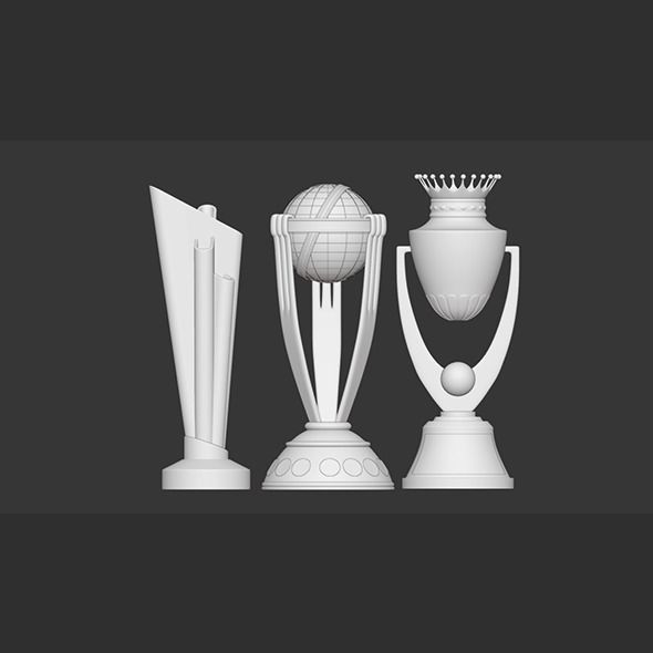 ICC Cricket Trophy Combo Packs 3D model | CGTrader