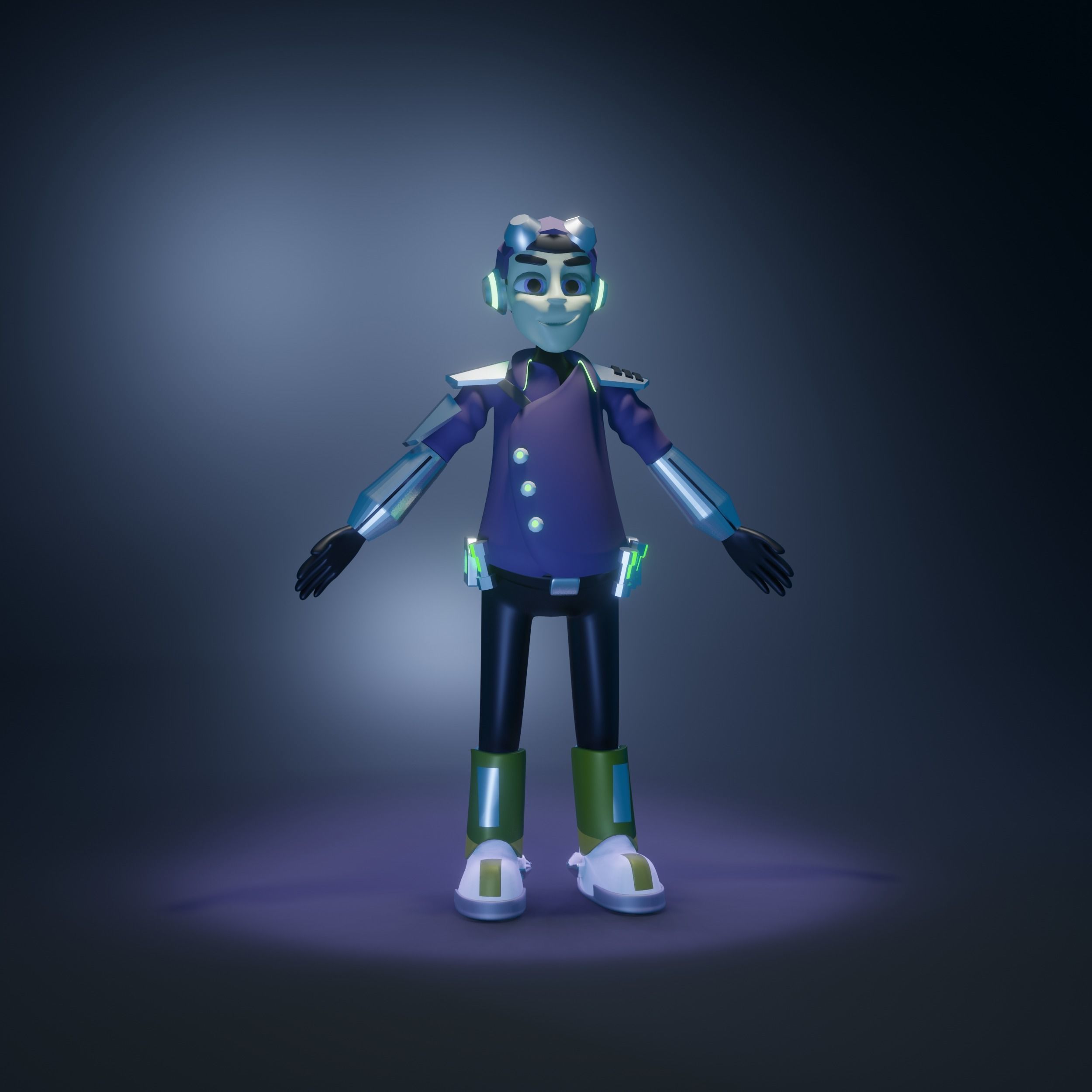 3D model 3d pilot character design VR / AR / low-poly | CGTrader