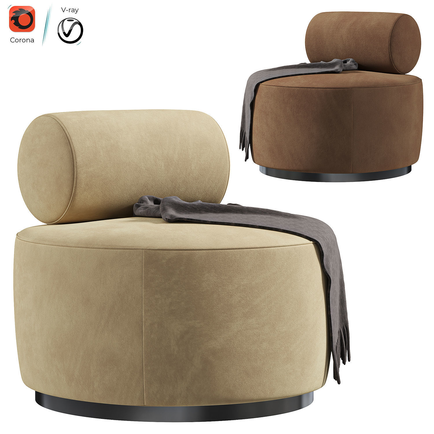 Contemporary lowchair SINCLAIR 3D model | CGTrader