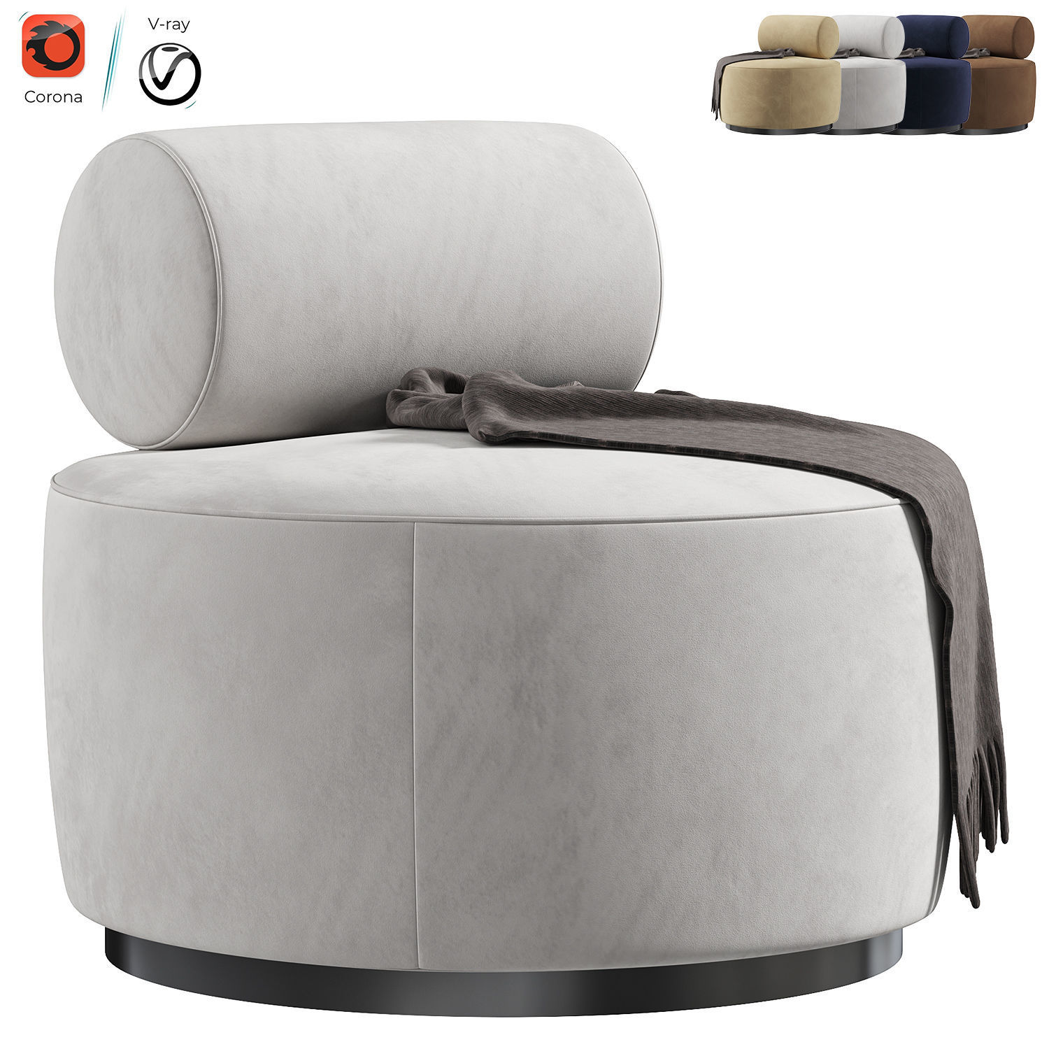 Contemporary lowchair SINCLAIR 3D model | CGTrader