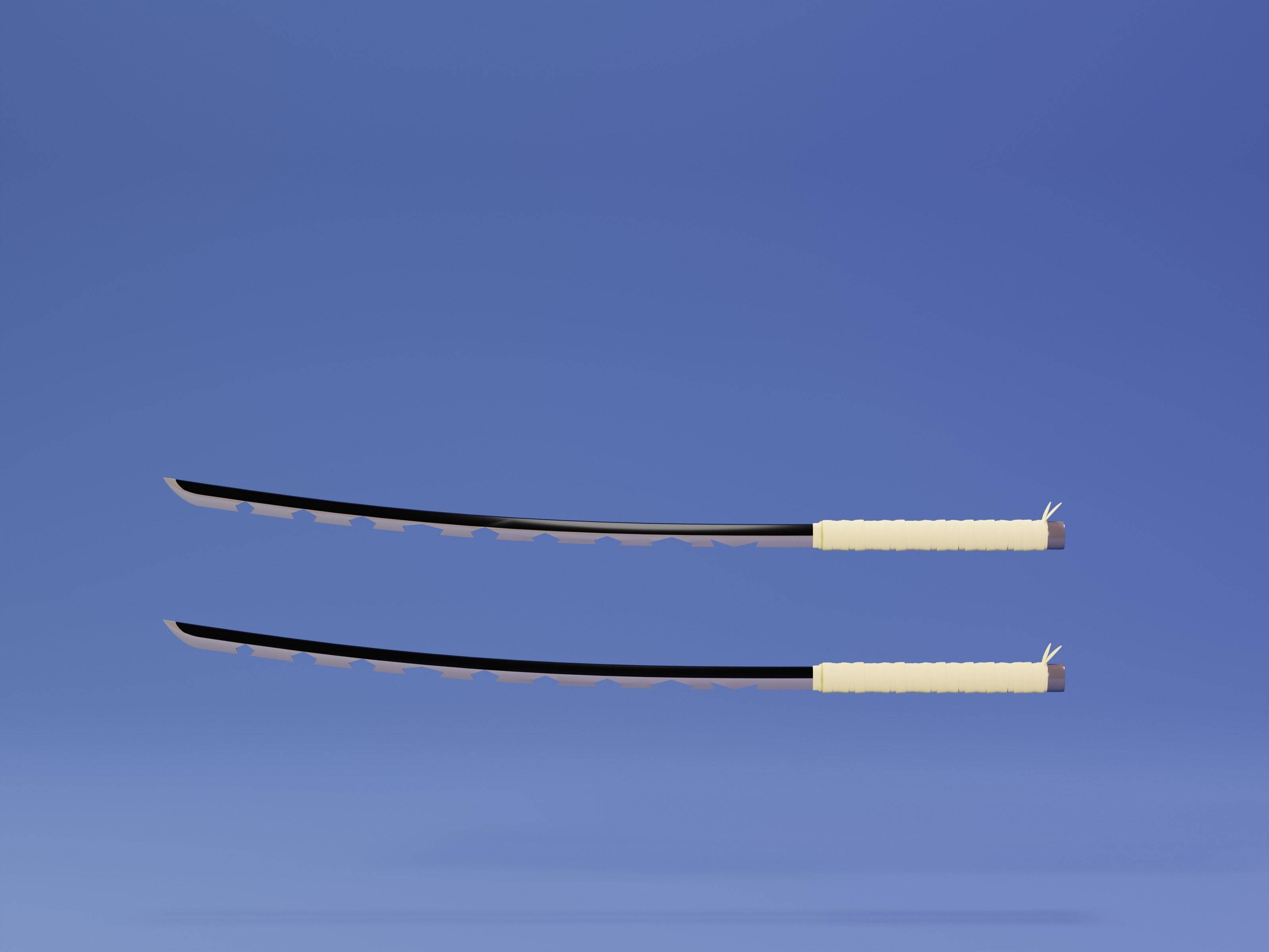 Inosuke Sword - Demon Slayer kimetsu no yaiba Low-poly 3D model 3D ...