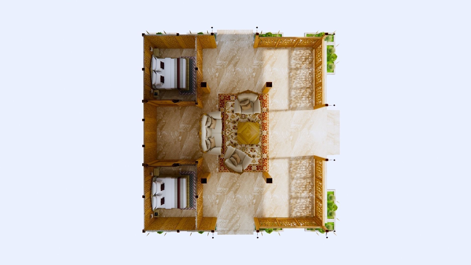 3D model Joglo Traditional Java Wood House Design VR / AR / low-poly ...
