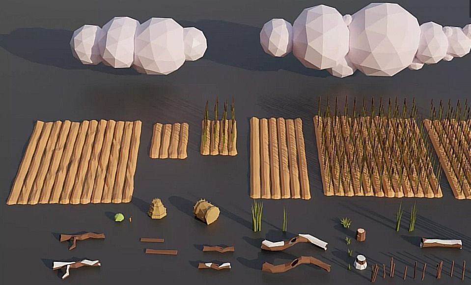 low poly nature pack 3D model | CGTrader