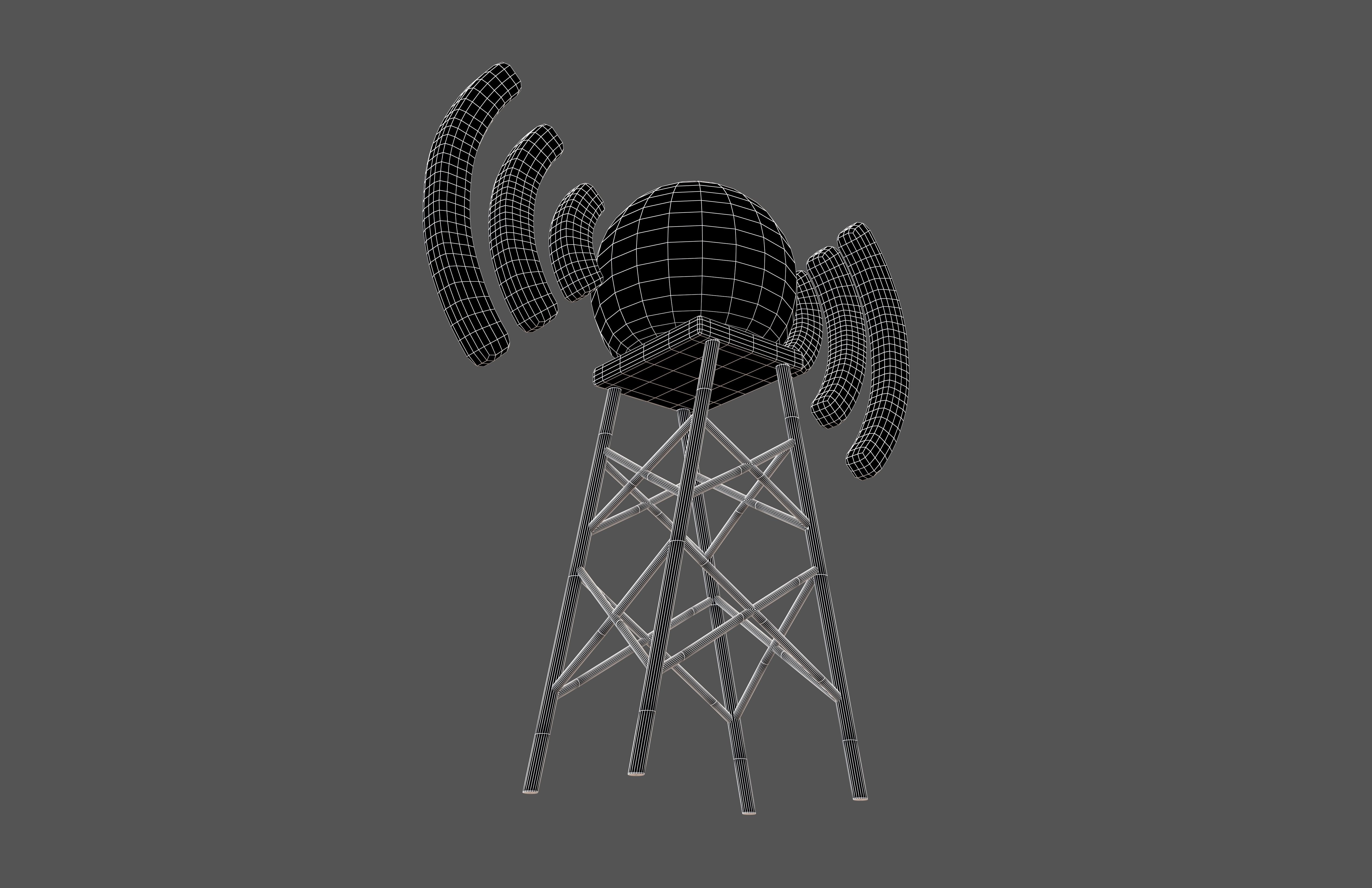 3D model Signal Tower Icon v1 001 VR / AR / low-poly | CGTrader