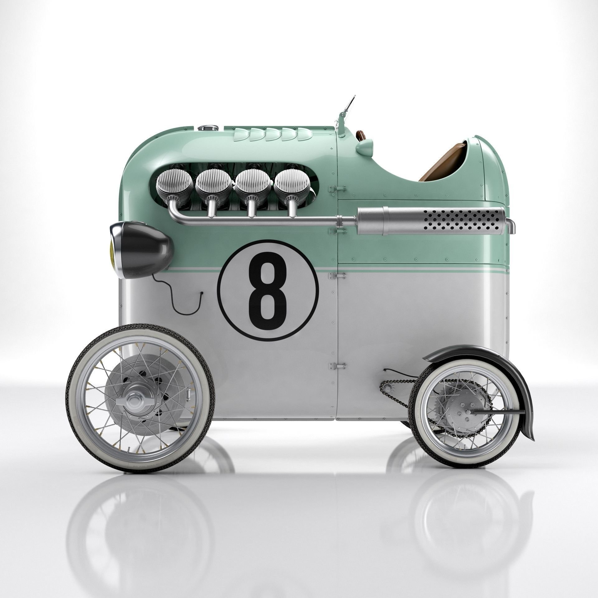 Steampunk Race Car 3D model | CGTrader