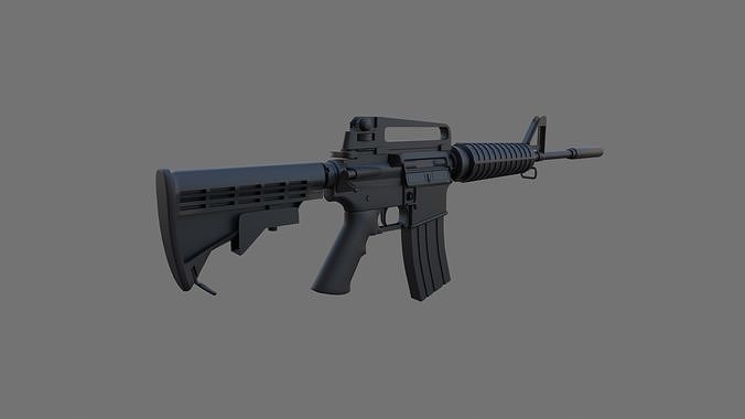 Colt-M4 free VR / AR / low-poly 3D model | CGTrader
