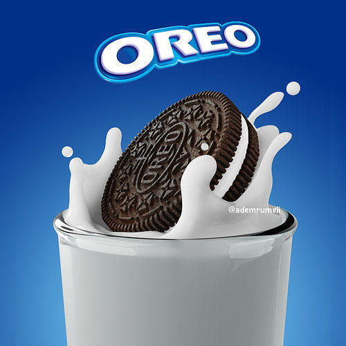 high poly 3d oreo design 3D model | CGTrader