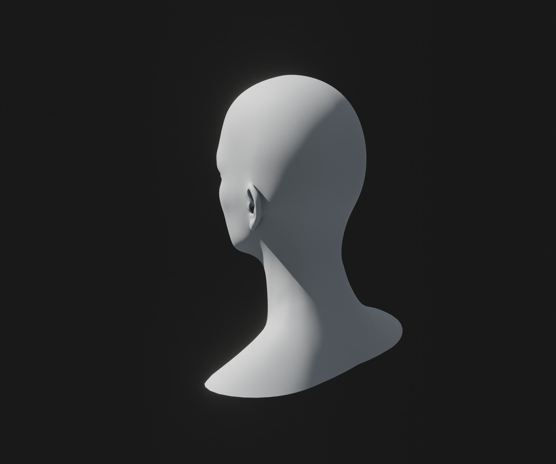 3D model Female Head Base Mesh 3D Model Animated with Facial ...