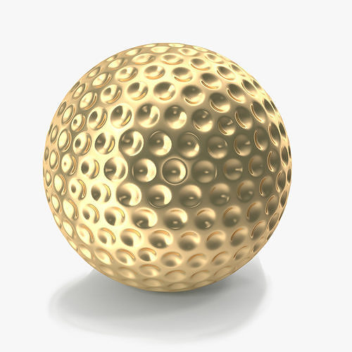 Gold Golf Ball 3D model | CGTrader