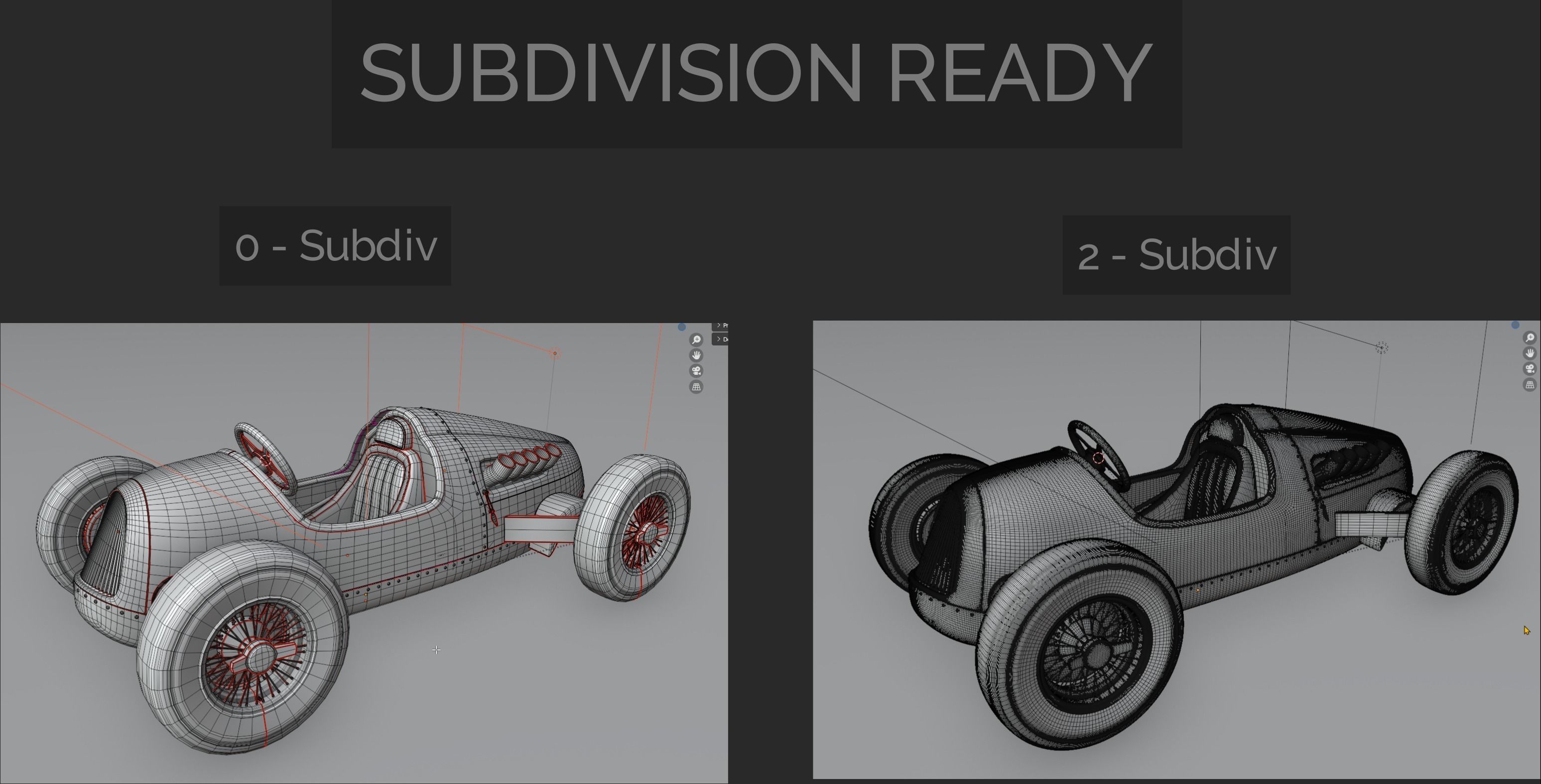 Silver Racing Push Car - Kids 3D model | CGTrader