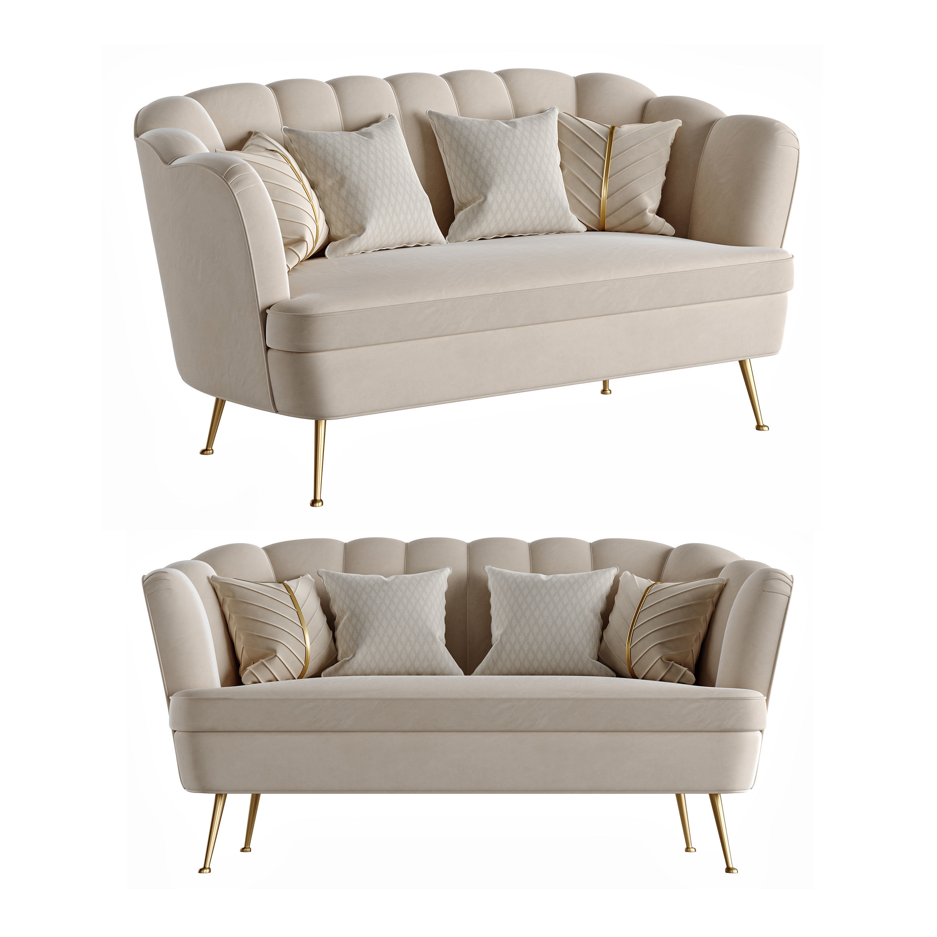 SHELL SOFA AND ARMCHAIR 3D model | CGTrader