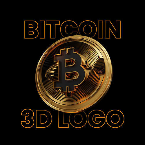 Crypto icon Bitcoin 3D logo 3D model | CGTrader