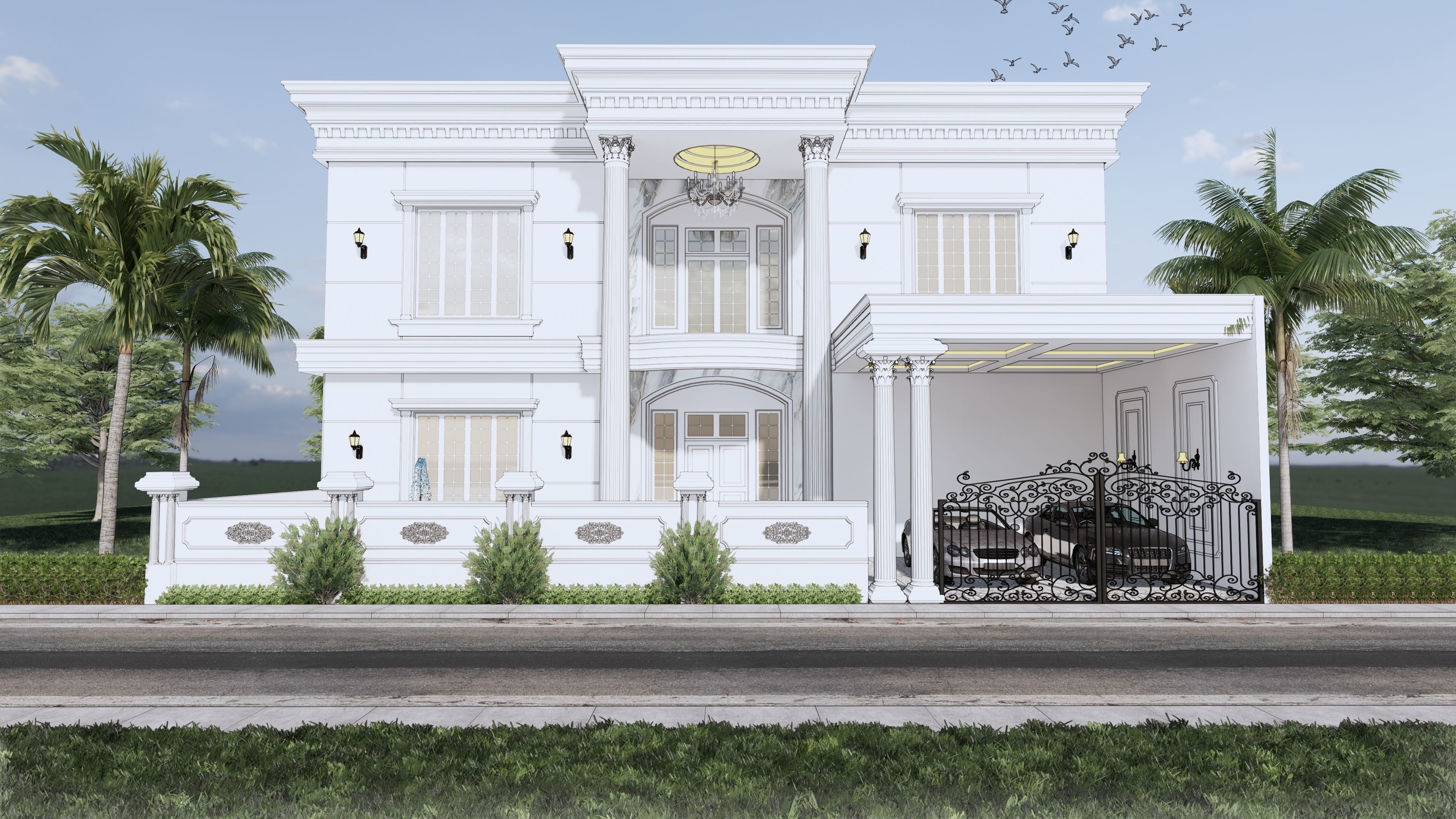 3D model Luxury 2 Floor house design VR / AR / low-poly | CGTrader