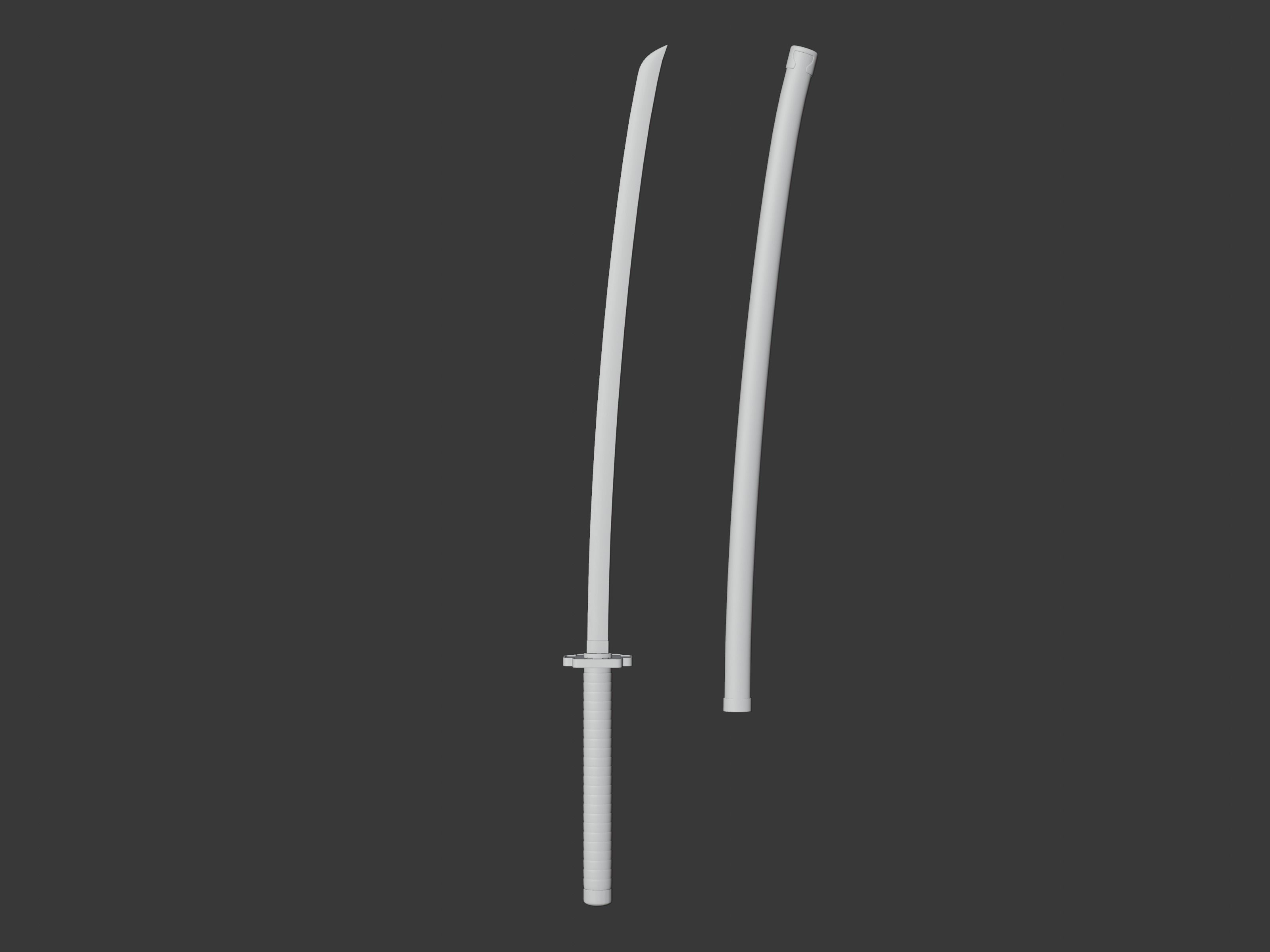 Yoriichi Sword - Demon Slayer kimetsu no yaiba Low-poly 3D model 3D ...