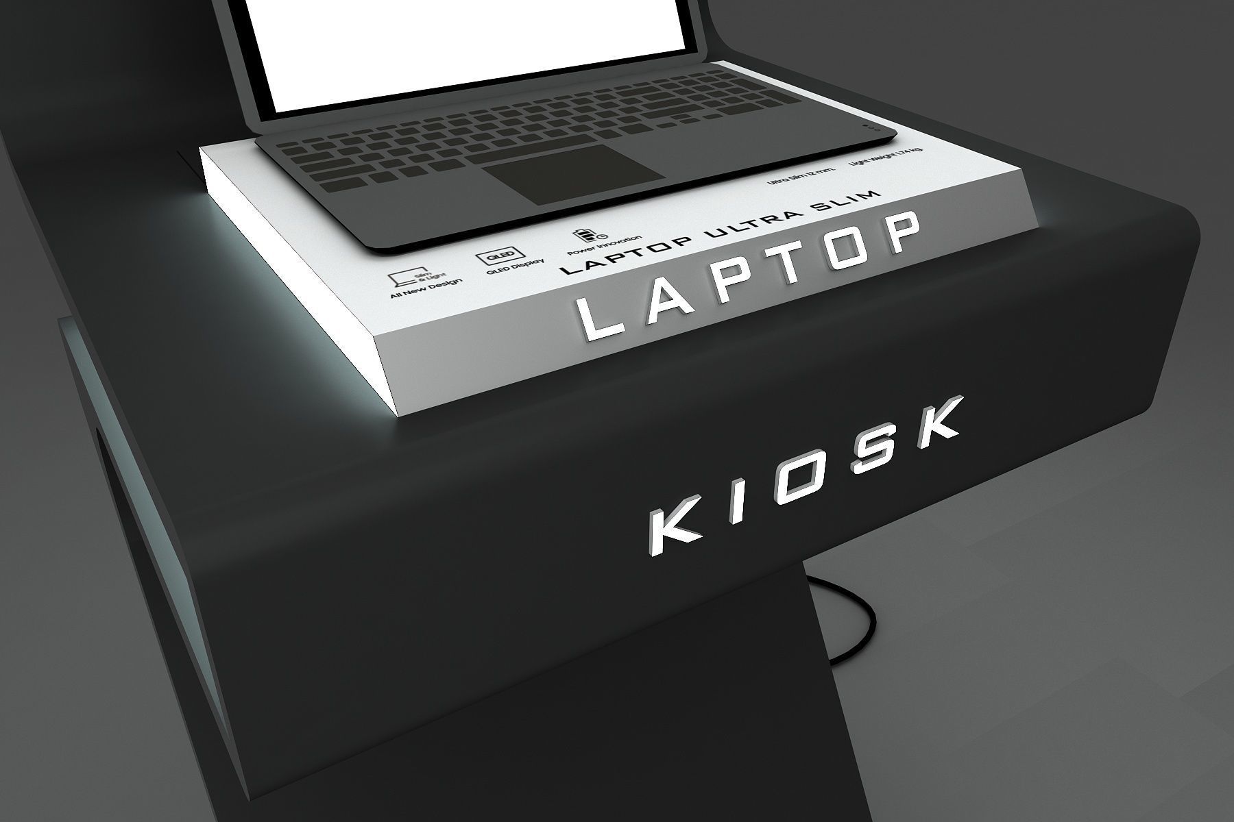 Kiosk Laptop 3D model | CGTrader